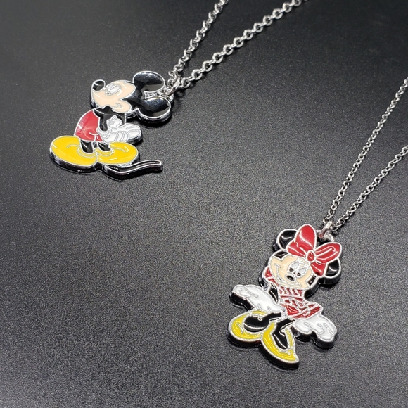Hand Crafted | Jewelry | Mickey Minnie Mouse Necklace Set | Poshmark